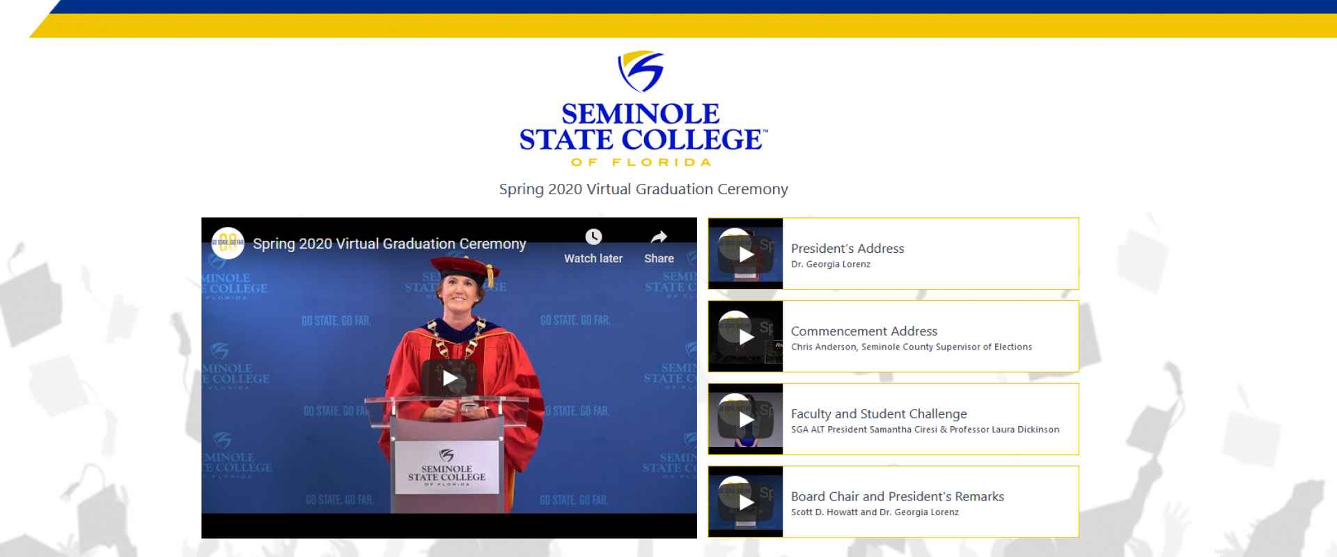Seminole State’s virtual graduation honors Spring 2020 graduates ...
